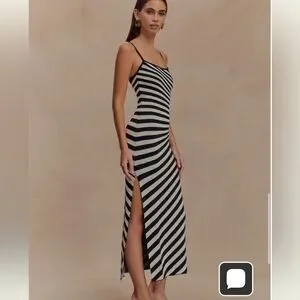 Meshki | Dresses | Meshki Raven Striped Midi Dress | Poshmark